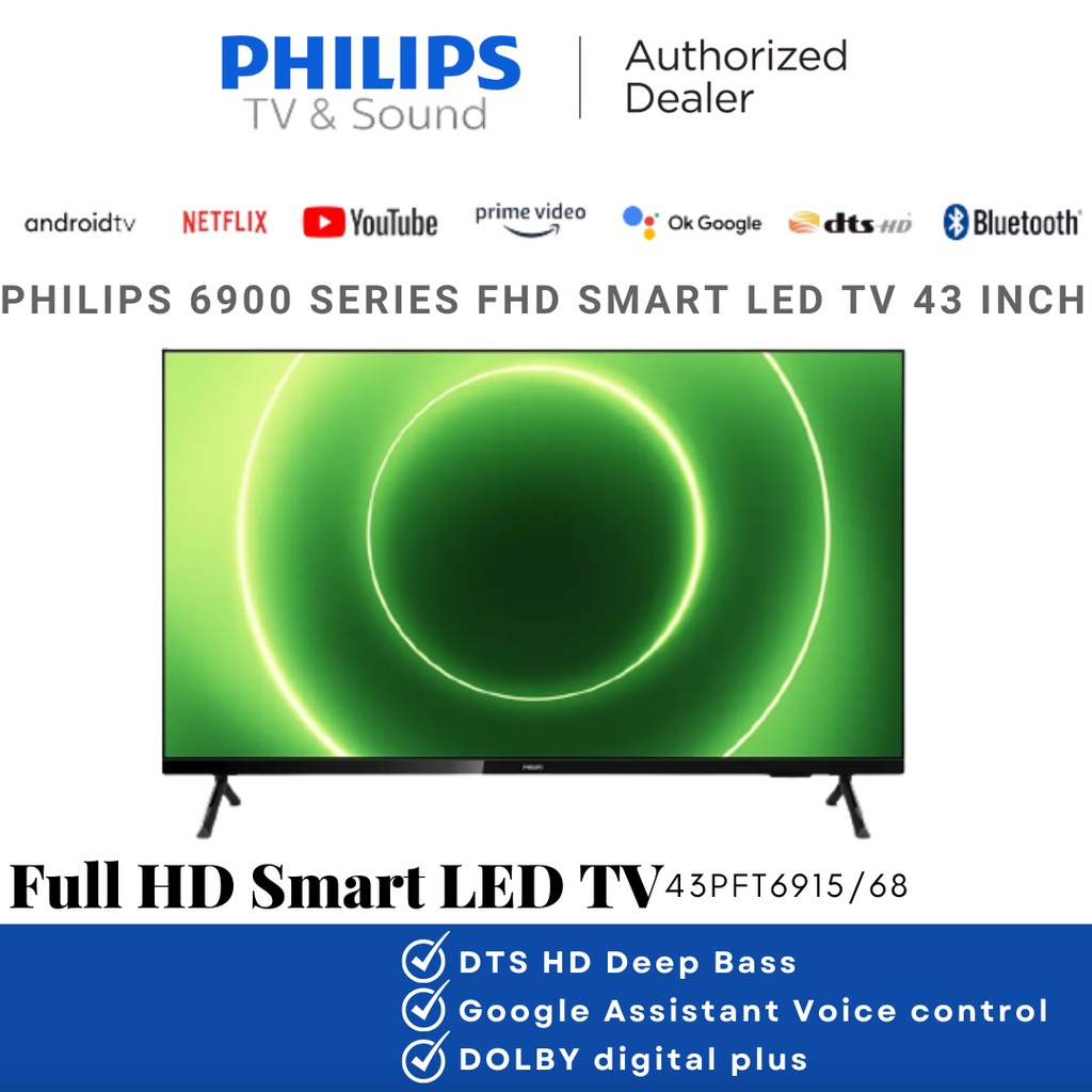 PHILIPS 6900 Series Full HD Android Smart LED TV AI Voice Control Dolby ...
