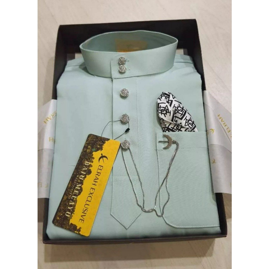 Baju Melayu Magnificent 3.0 Elrah Exclusive BAJU RAYA Mint Green Lilac ...