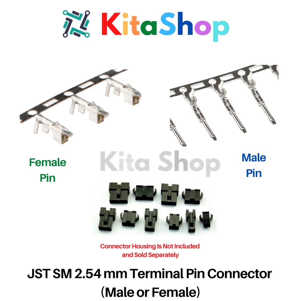 JST SM 2.54 mm Terminal Pin Connector (Male or Female) | Shopee Malaysia