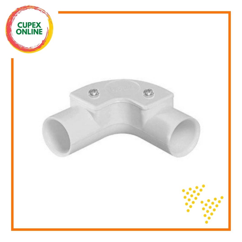 PVCLINK PVC Inspection Elbow 20mm/25mm Orange/White (cupex) | Shopee Malaysia
