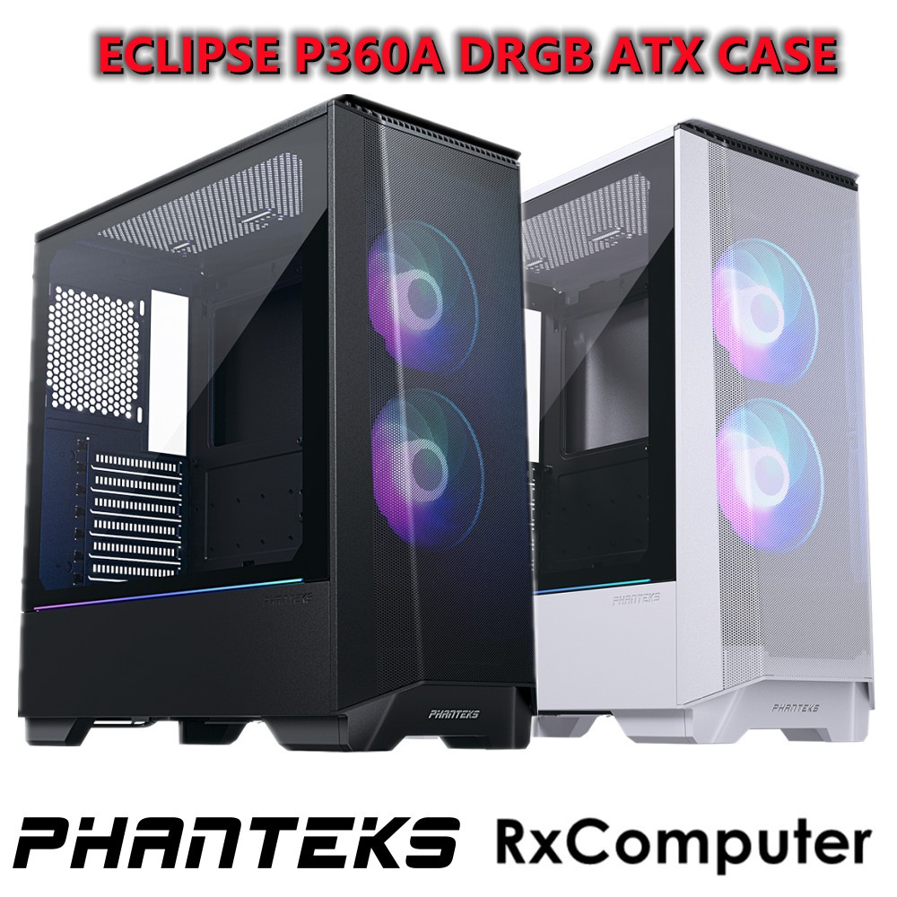 PHANTEKS ECLIPSE P360A AIR D-RGB ATX TEMPERED GLASS CASE ( BLACK ...