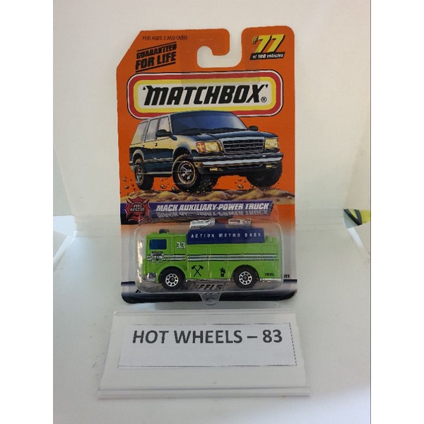 MATCHBOX GREEN MACK AUXILIARY-POWER TRUCK | Shopee Malaysia