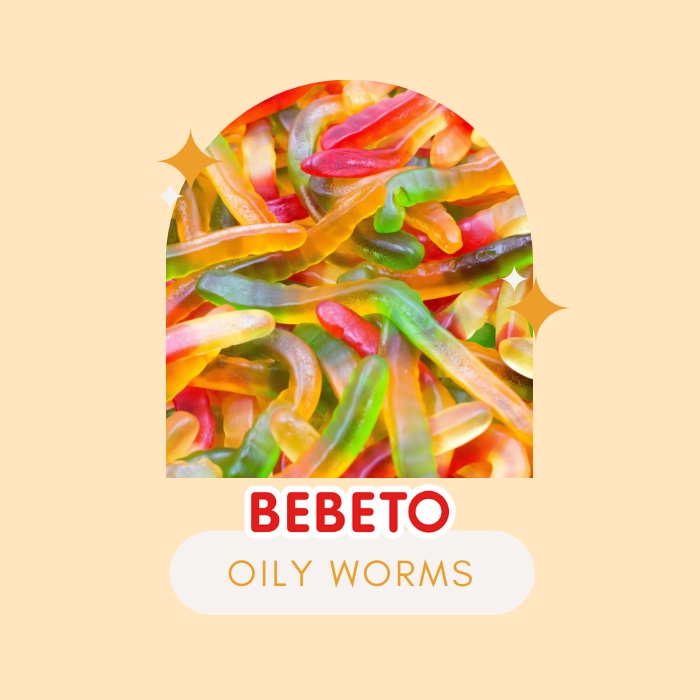 Bebeto Oily Worms +-100g Repack (HALAL) Gummy Candy | Shopee Malaysia