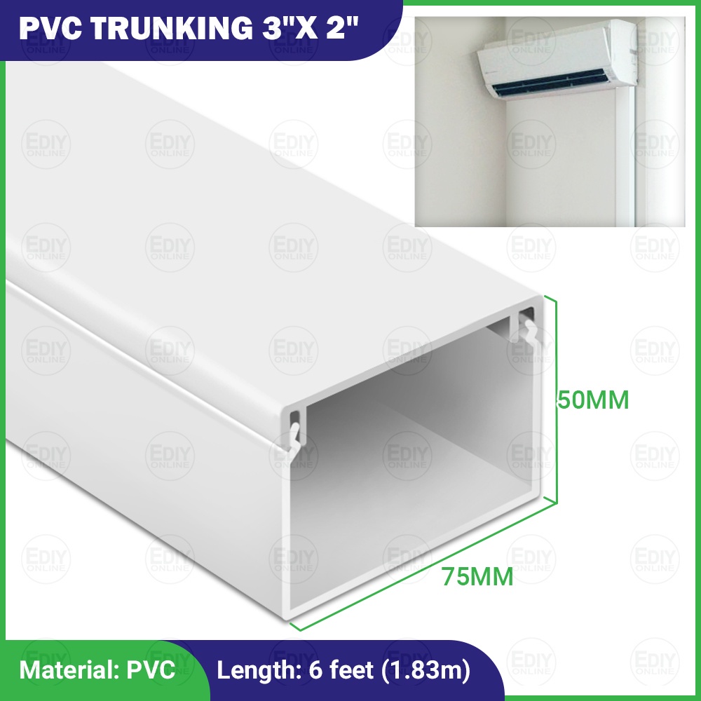 Source Singapore Outdoor PVC Trunking Sizes 75x75mm Air, 48% OFF