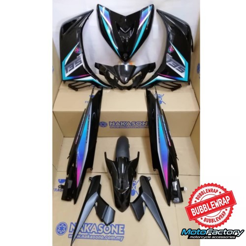 YAMAHA LC V4 BODY COVERSET TANAM STICKER 20TH ANNIVERSARY BLACK ...