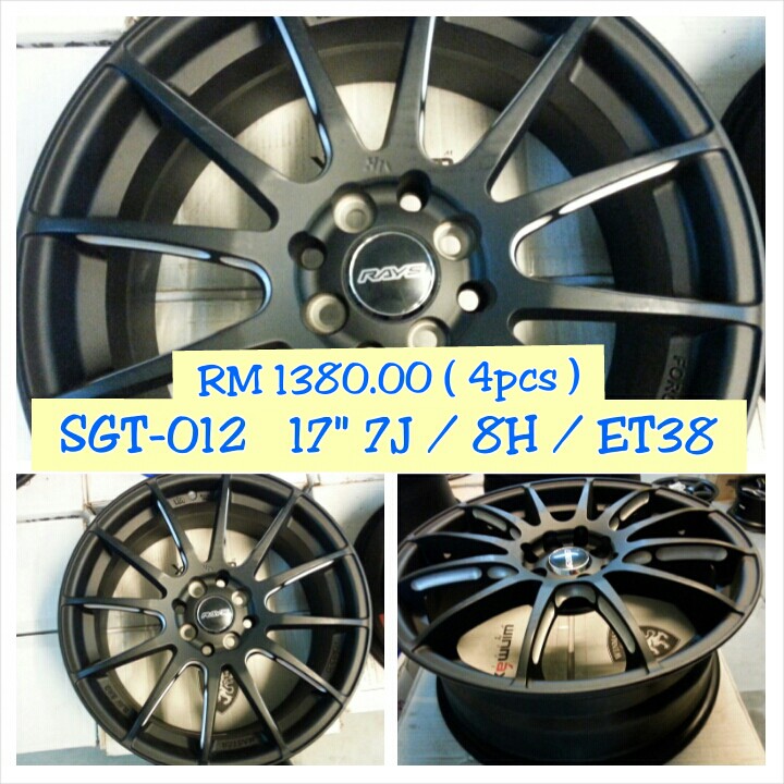 Alloy Rim Wheel 17" SGT-012 7J / ET38 4H 100 / 4H 114.3( pc ) | Shopee ...