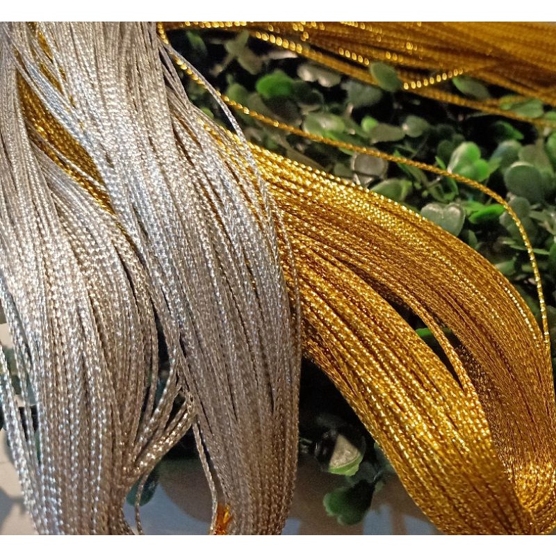 100m/200m Rope Gold Silver Cord Gift Packaging Metallic Jewelry Thread ...