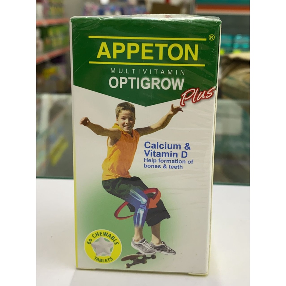 Appeton Multivitamin Optigrow Plus Calcium & Vitamin D for children 60 ...
