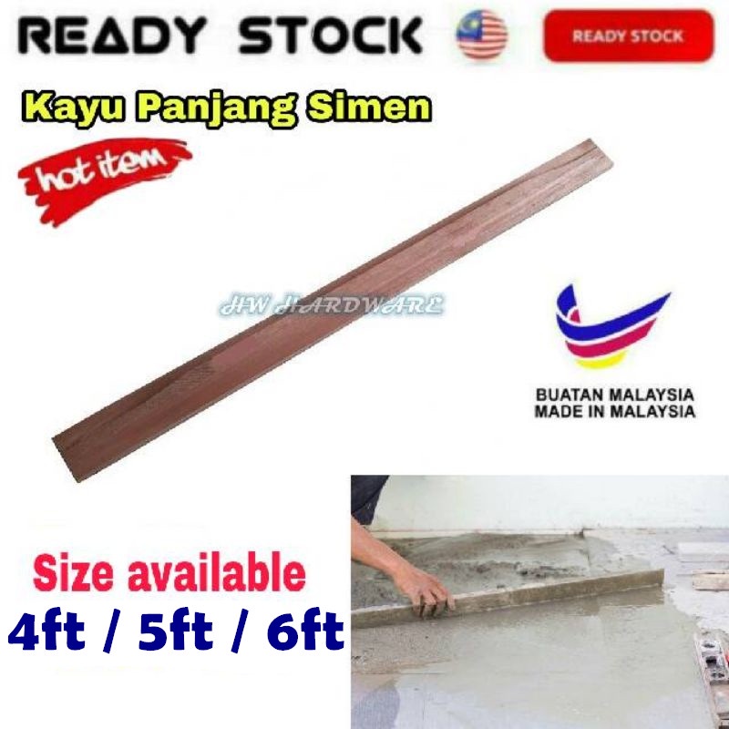 Kayu Panjang Simen / Wood Cement Trowel For Cement Screed ( Made in ...