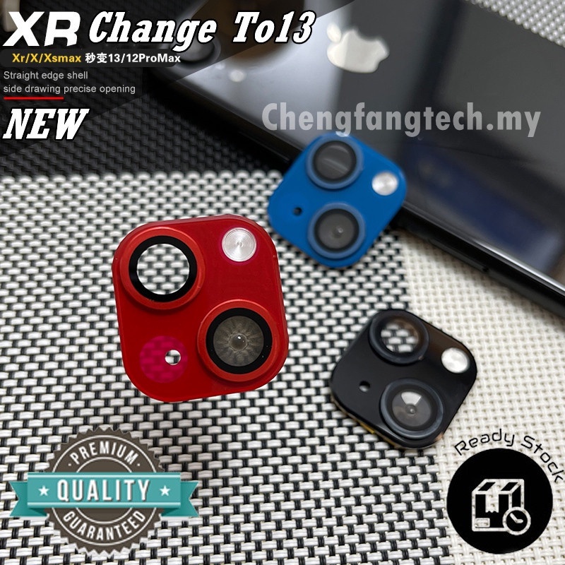 New Upgrade Metal Alumium Glass Camera Lens For iPhone XR Fake Seconds ...