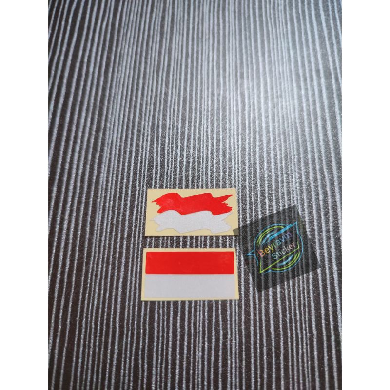 MERAH PUTIH Indonesian Red And White Flag Cheek Sticker cutting ...