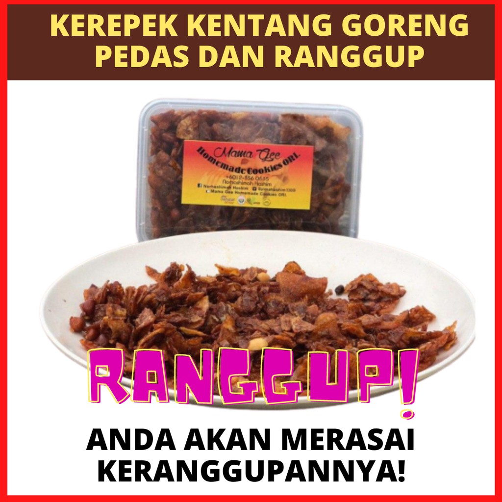 (HOMEMADE) KEREPEK KENTANG GORENG PEDAS DAN RANGGUP | Shopee Malaysia
