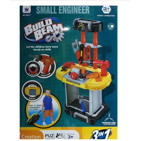 3 in 1 Small Engineer Building Tools Pretend Play Toy Set (1218) ♥ ...