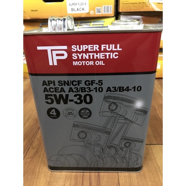 TP Motor Oil Super Full Synthetic 5w-30 API SN/CF GF-5 4L Tin | Shopee ...