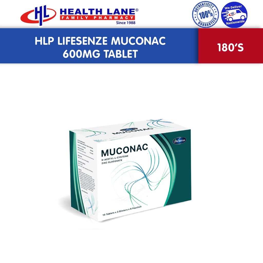 HLP Lifesenze MUCONAC 600mg Tablet (180's) | Shopee Malaysia
