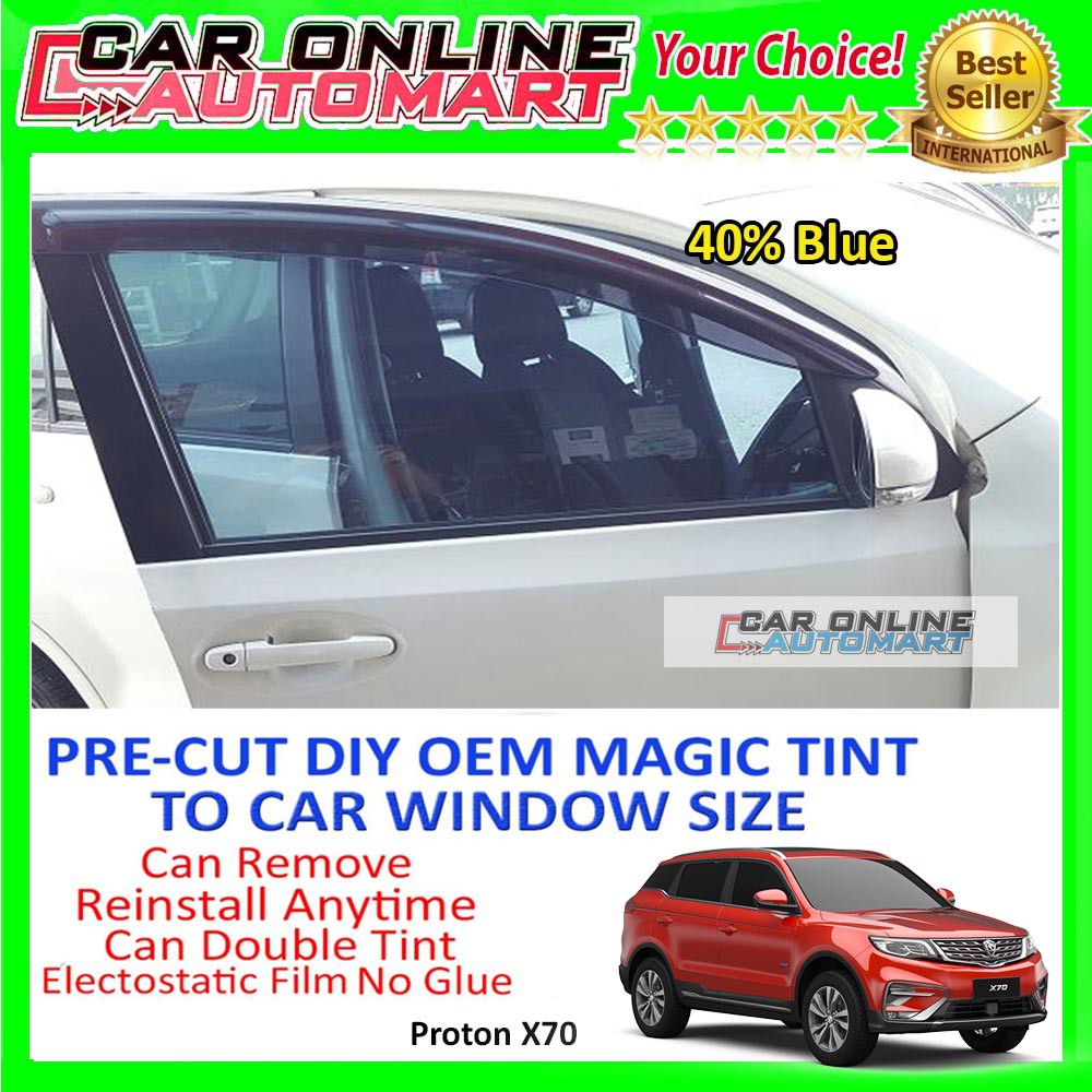 Magic Tint/Magic Tinted Solar Window Proton X70 2019 (7 Window) Green ...