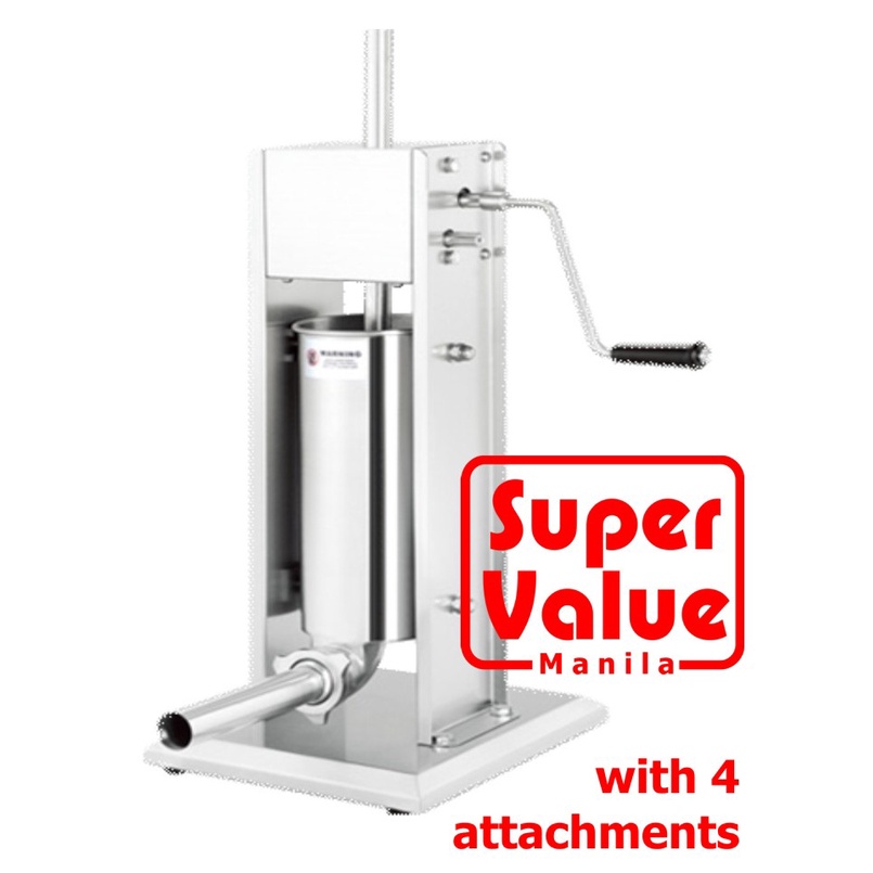 Sausage Stuffer 3L All Stainless Steel 4 Attachments (Heavy Duty for ...