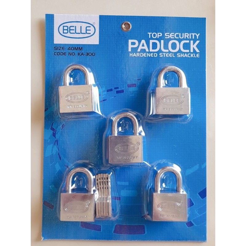 ORIGINAL BELLE 40MM security PADLOCK/mangga pintu/top security**MASTER ...