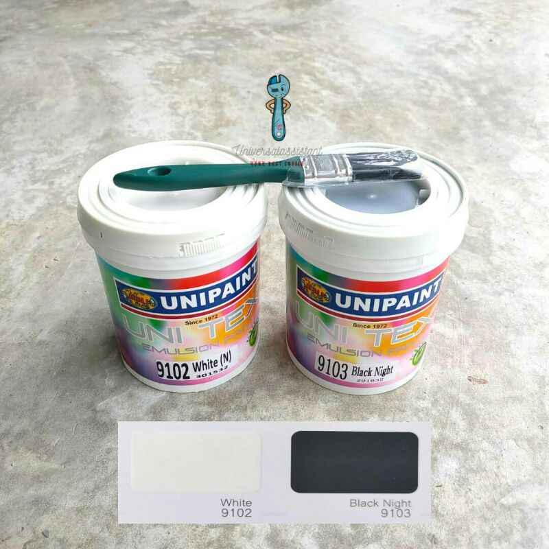 【1set】UNIPAINT White & Black Night Cat Dinding+Berus | Colour Wall ...