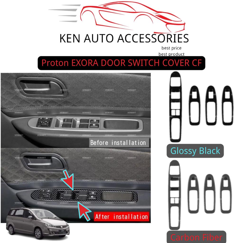 PROTON EXORA INTERIOR COVER/ DOOR SWITCH COVER CARBON FIBER/ GLOSSY ...