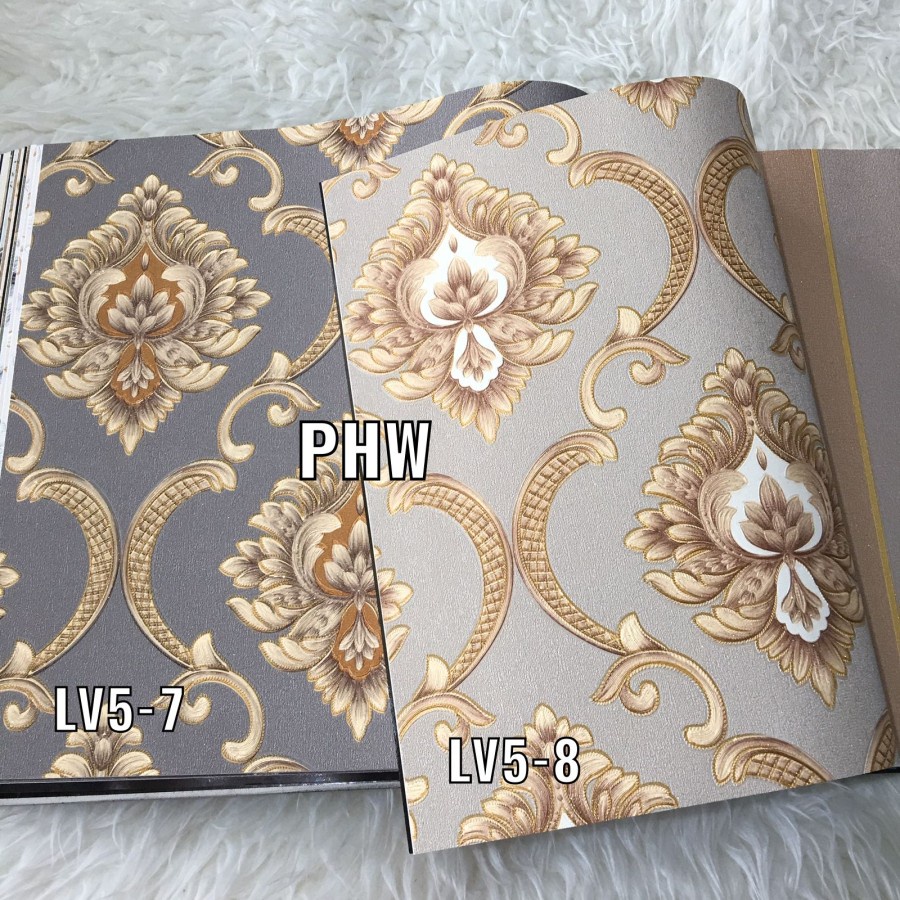 LUXURY GOLD BATIK CLASSIC MOTIF WALLPAPER LV LV5-1 | Shopee Malaysia