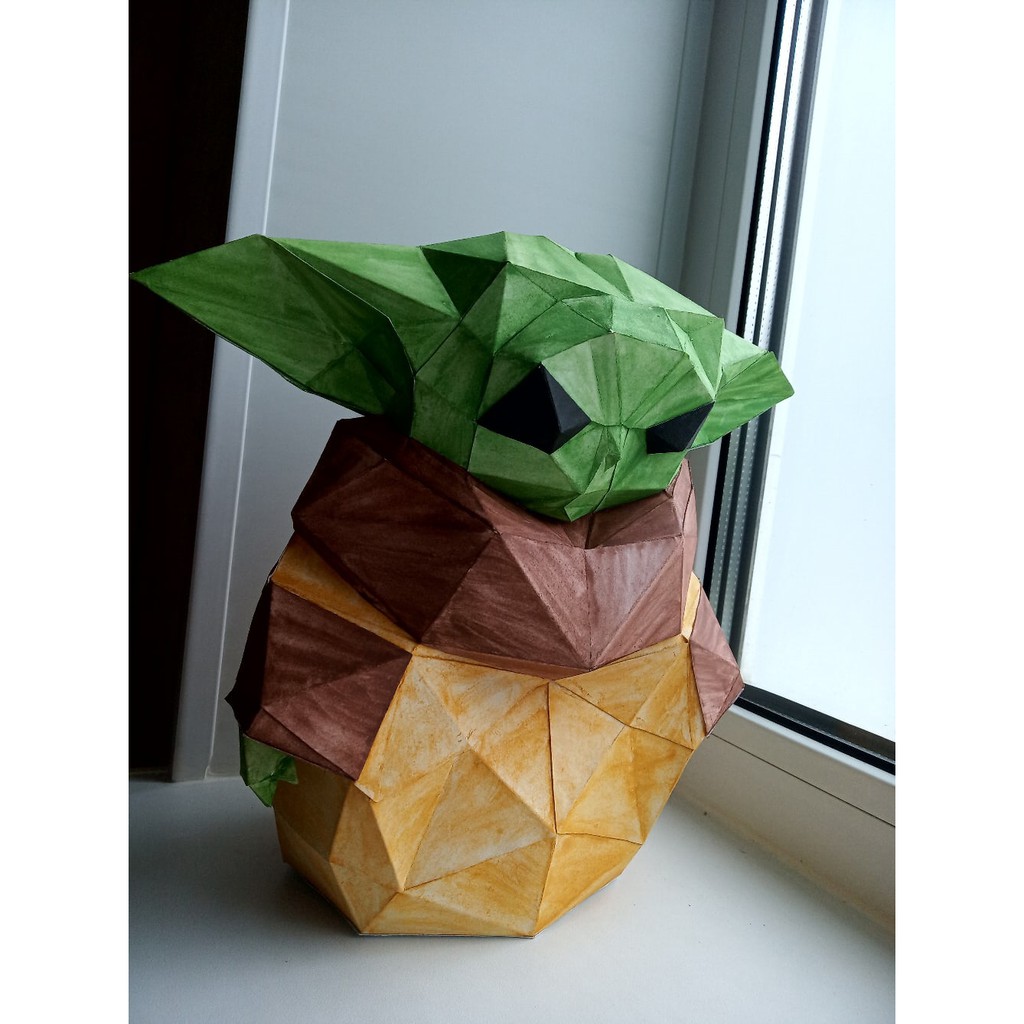 DIY 3D Papercraft A4 Paper Model Decor Kit: Yoda (Star Wars) | Shopee ...