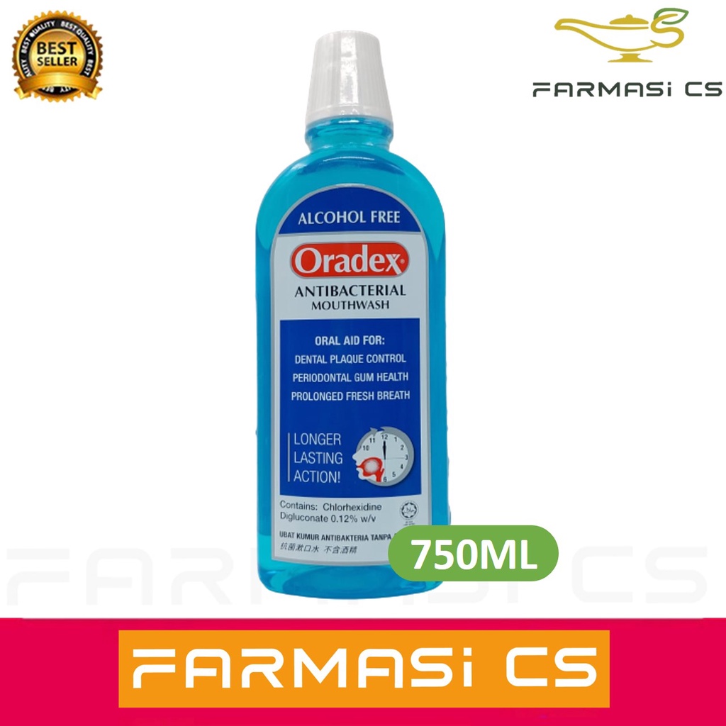 Oradex Antibacterial Mouthwash 750ml EXP:11/2026 | Shopee Malaysia