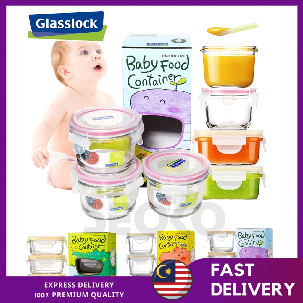Glasslock Baby Food Storage * Milk Powder Storage * GLASS * Glasslock ...