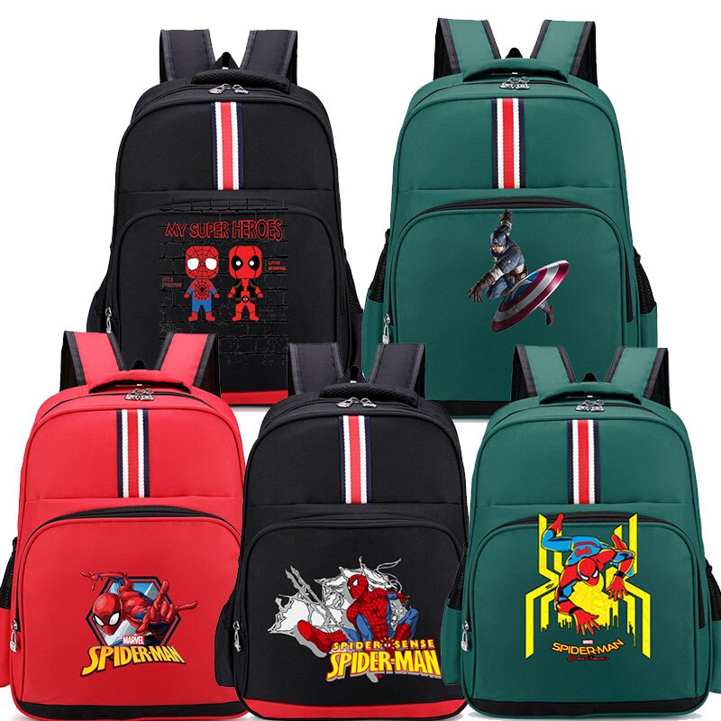 Disney Marvels SpiderMan Bag Children School Bags Cartoon Print Cute ...