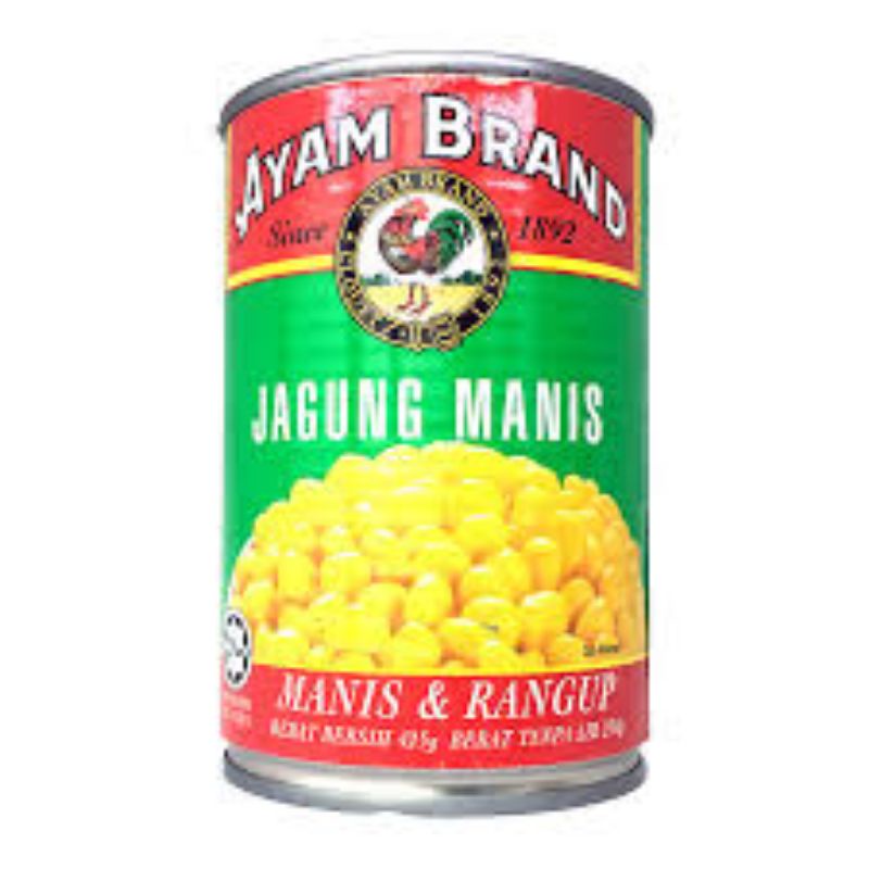 Ayam Brand Whole Kernel Corn 425g Jagung Manis 425g 甜玉米粒 | Shopee Malaysia