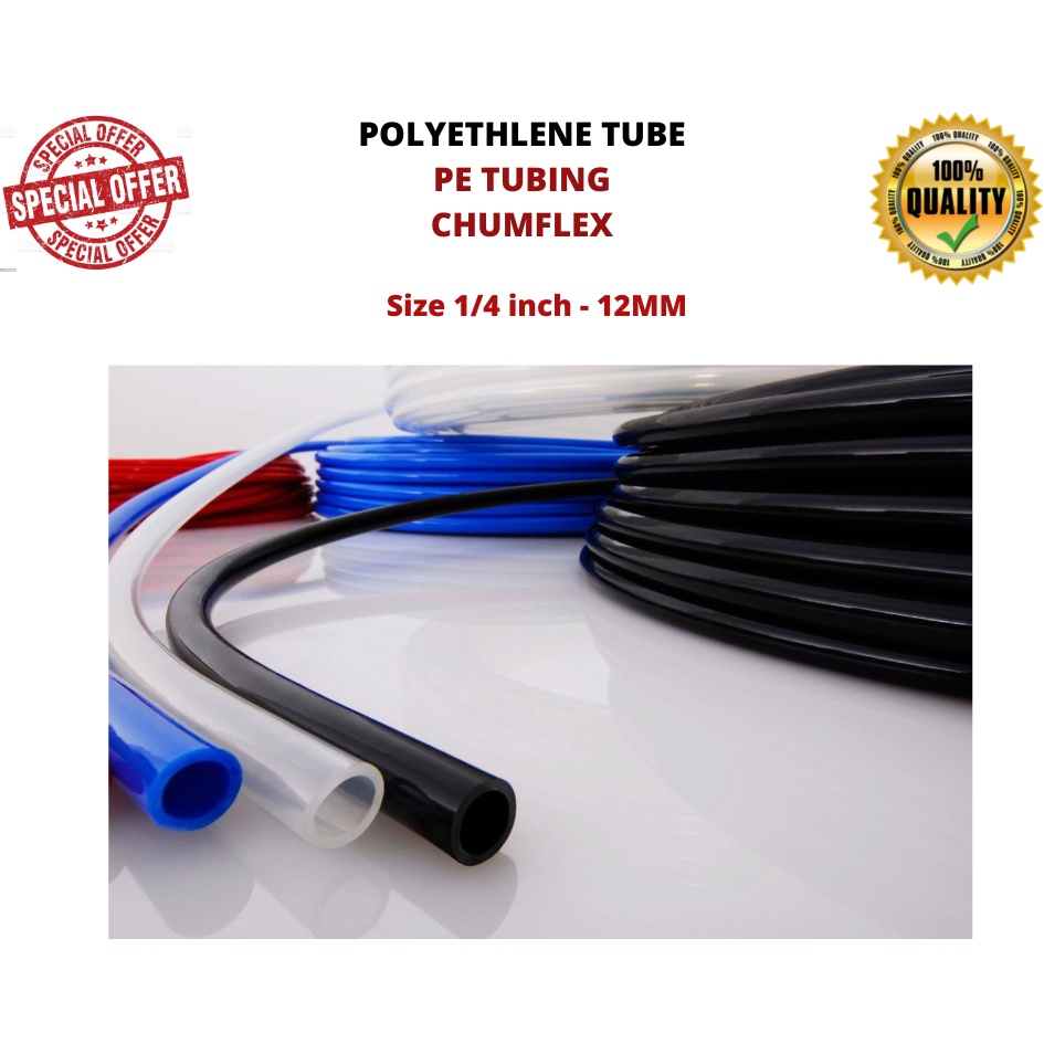 [READY STOCK-KL] Chumflex Polyethylene Tube PE tubing (Size 1/4 Inch ...