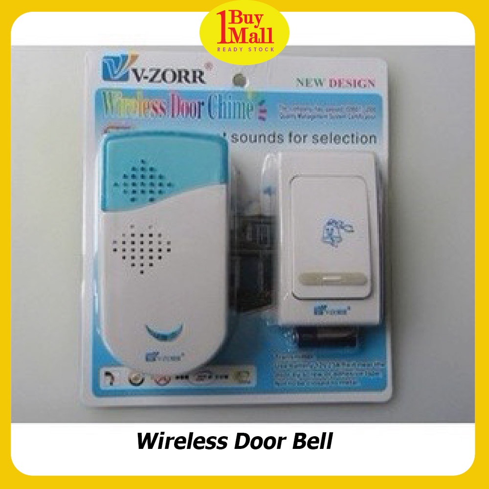 Loceng Pintu Wireless Door Bell Wireless Waterproof 300M Range Premium ...