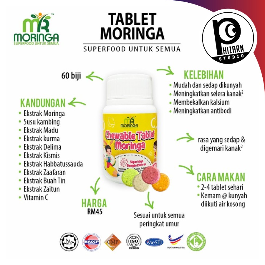 Chewable Tablet Moringa for Kids (60's) | Shopee Malaysia