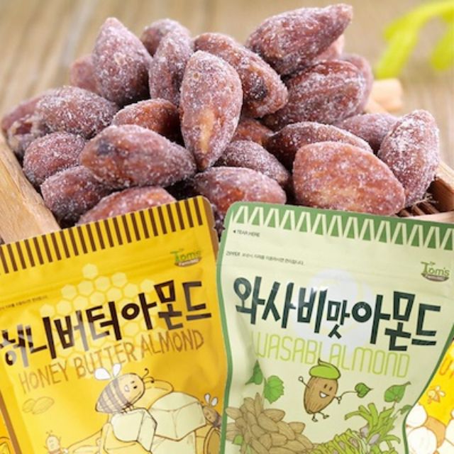 Tom' s Farm /HBAF Honey Butter Almond 190g, Wasabi, Caramel, Yogurt Almond 190g | Shopee Malaysia