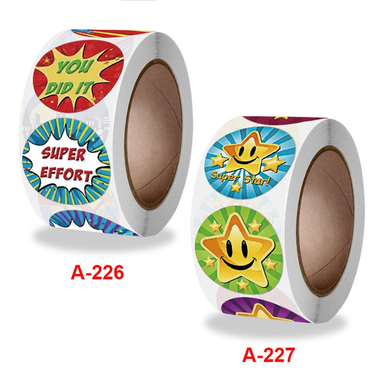 500pcs/roll REWARD Sticker Seal Label Scrapbook Round Circle Stationery ...