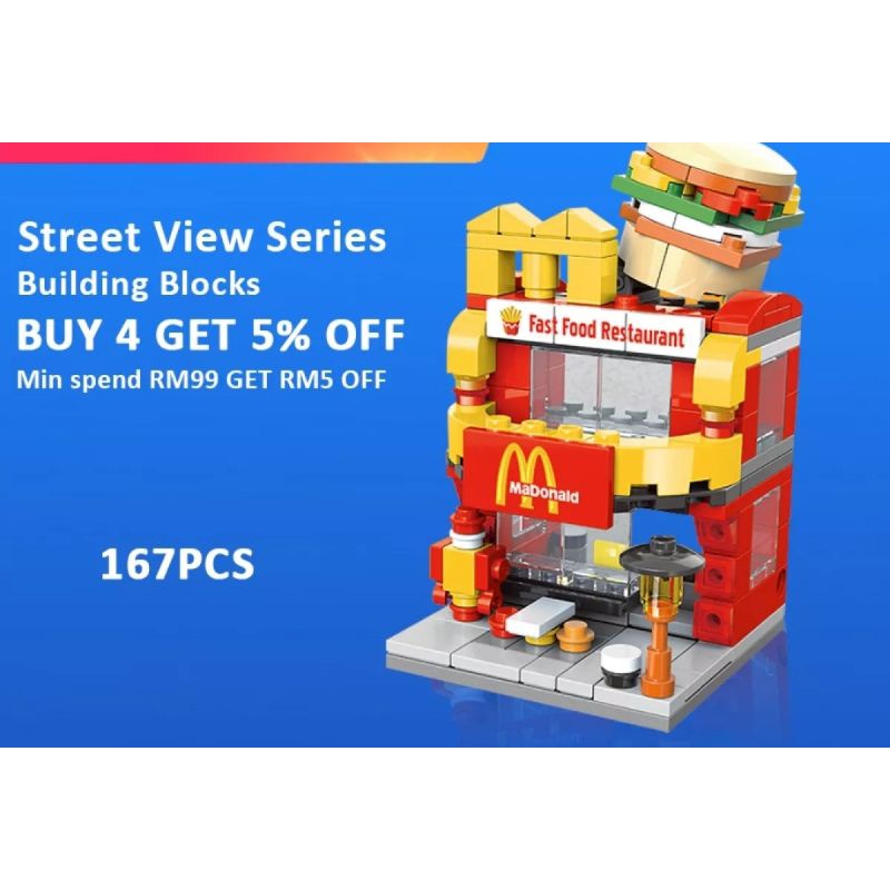 🔥READY STOCK🔥Mini Street Building Blocks Toy Educational Bricks ...