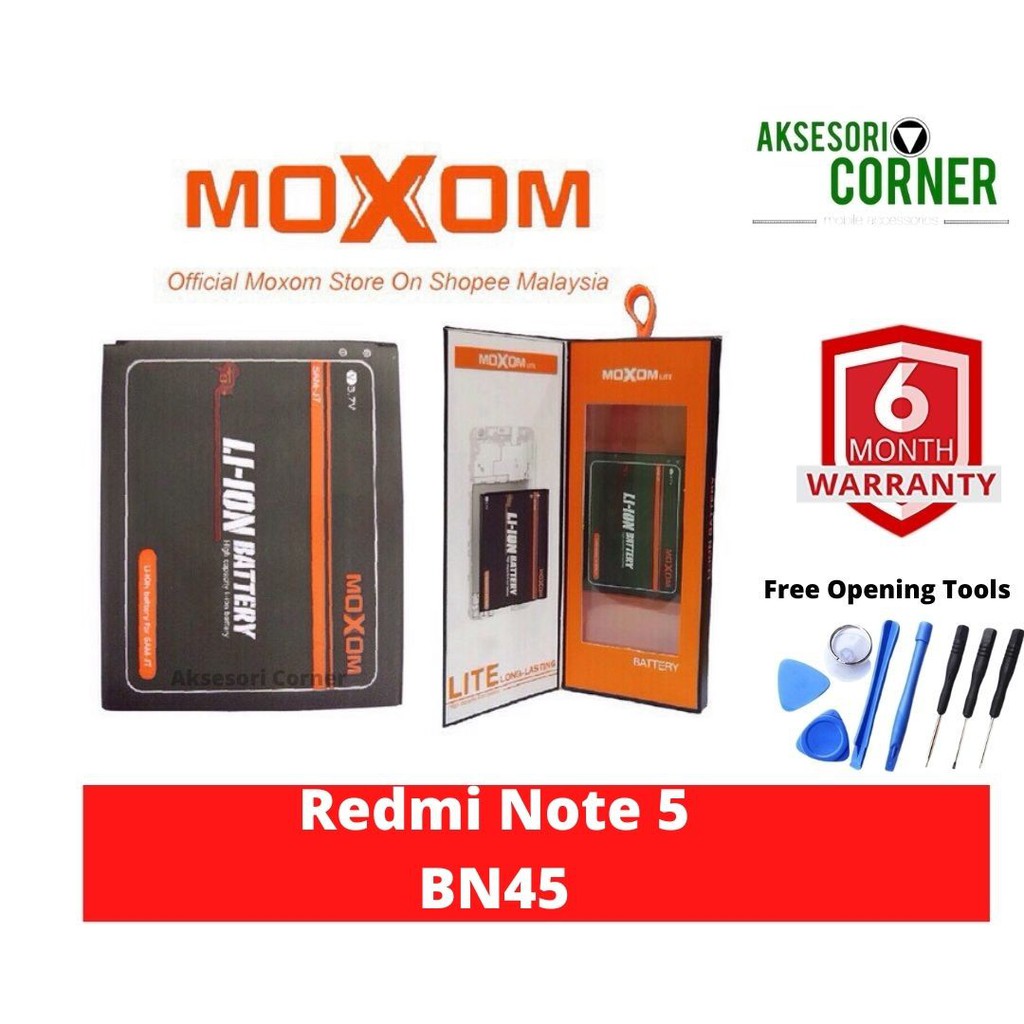 Original Xiaom REDM Note 5 / ReREDM mi Note 5 Pro (BN45) Battery Moxom ...