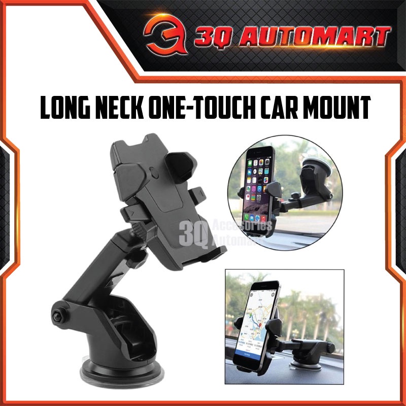 Long Neck One-Touch Car Mount Mobile Phone Holder With Silicone Sucker 360 Degree | Shopee Malaysia