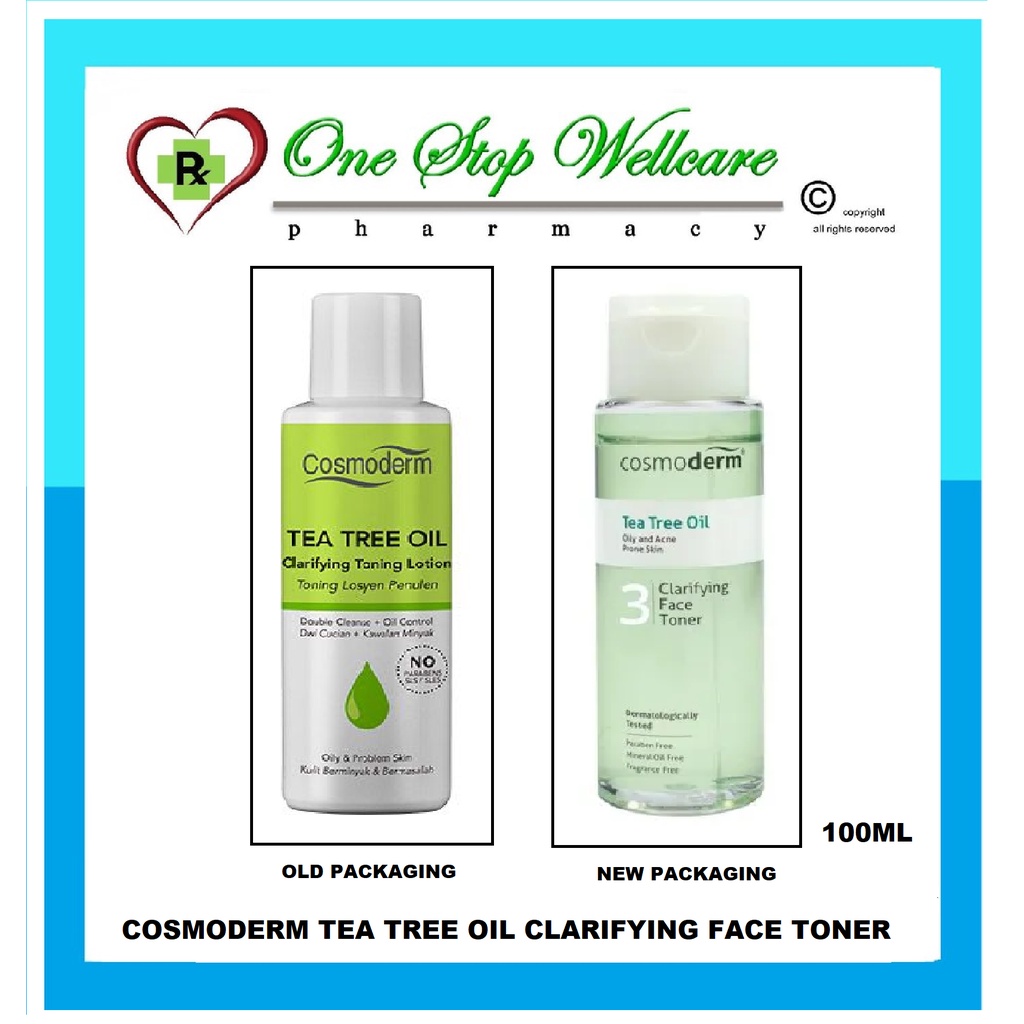 COSMODERM TEA TREE OIL CLARIFYING TONING LOTION (OLD) / FACE TONER (NEW ...