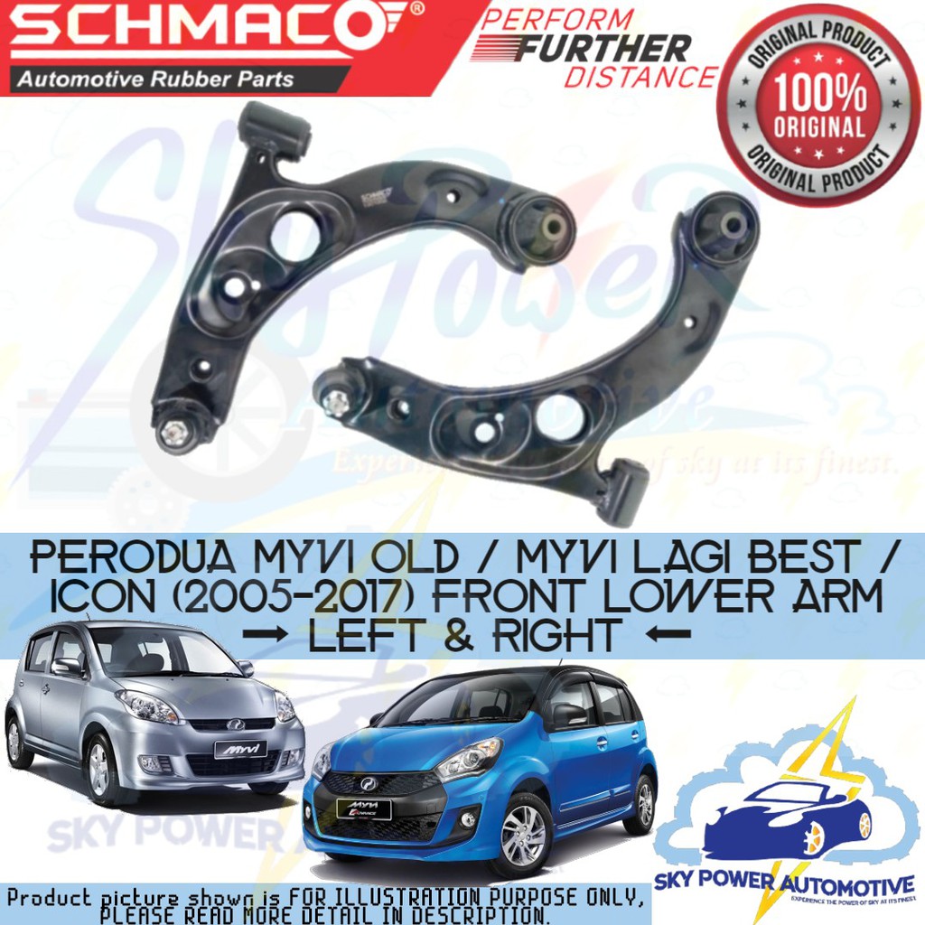 PERODUA MYVI OLD / MYVI LAGI BEST / ICON (2005-2017) SCHMACO LOWER ARM ...