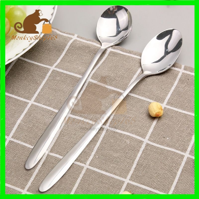 stainless steel thick juice spoon 1pcs ( round / oval ) | Shopee Malaysia