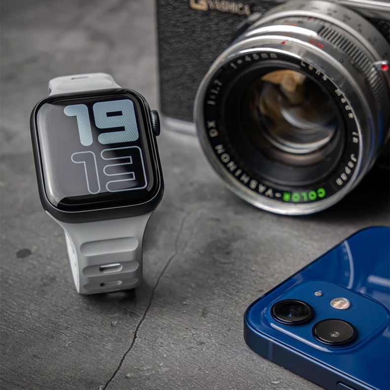 Spigen Silicone Strap for iWatch 45mm 41mm 44mm 40mm Watchband ...