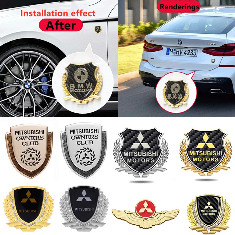 Modified Shield Carbon Fiber Car Body Sticker Auto Window Rear Emblem ...