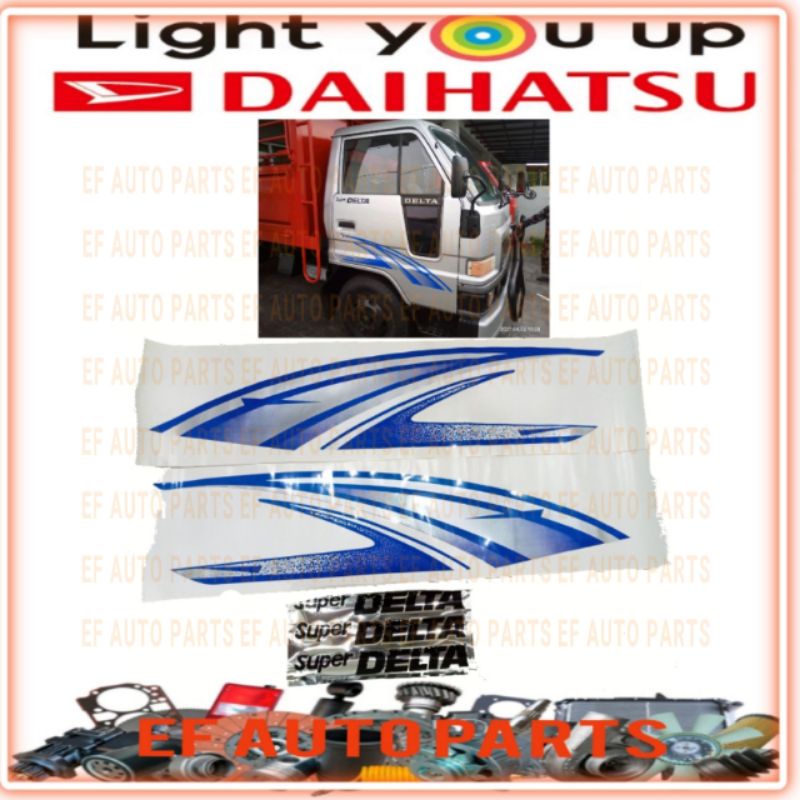 DAIHATSU DELTA DV99 DV116 BODY STICKER DOOR STICKER 3TON LORRY LORI ...