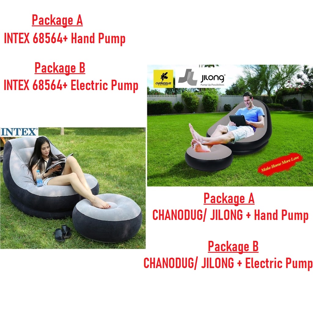 🔥BIG SET🔥 INTEX 68564 Ultra Lounger Inflatable Relaxing Air Chair Sofa ...