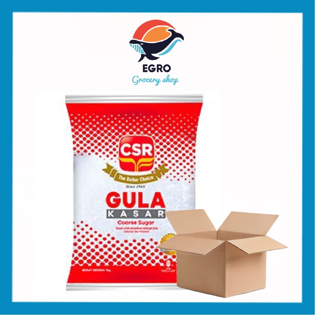 [BOX PACKAGING] CSR GULA PASIR KASAR 1KG | Shopee Malaysia