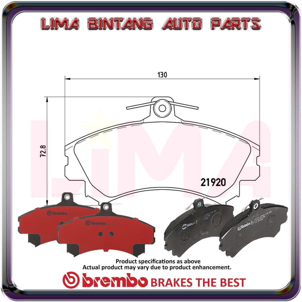 Perodua Alza , Alza Advance Front Brake Pads , Disc Brake Pad Brembo ...