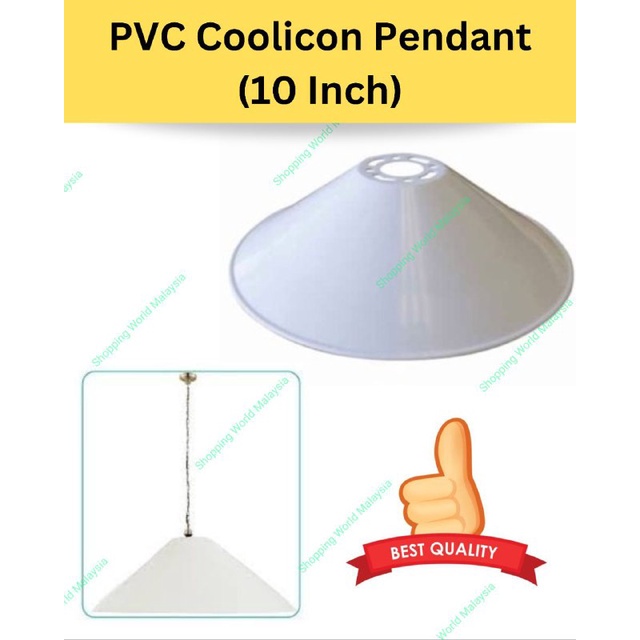 PVC Coolicon Pendant Lamp Shade White Lampshade Cover For Decoration ...