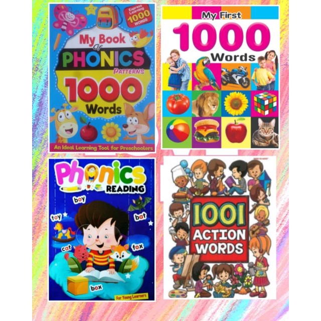 Phonic / Action words book for kids preschool buku English kanak-kanak ...
