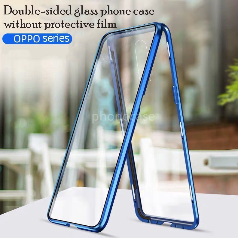 Magnetic Metal Phone Case OPPO 8T 5G A78 A57 A77s 4G 2023 2022 Double ...